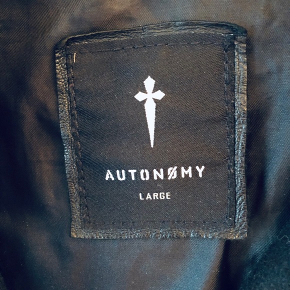 Autonomy | Jackets & Coats | Mens Black Bomber Jacket With Leather ...